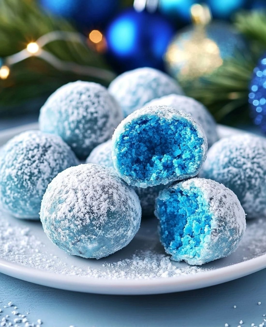 Blue Christmas Truffles