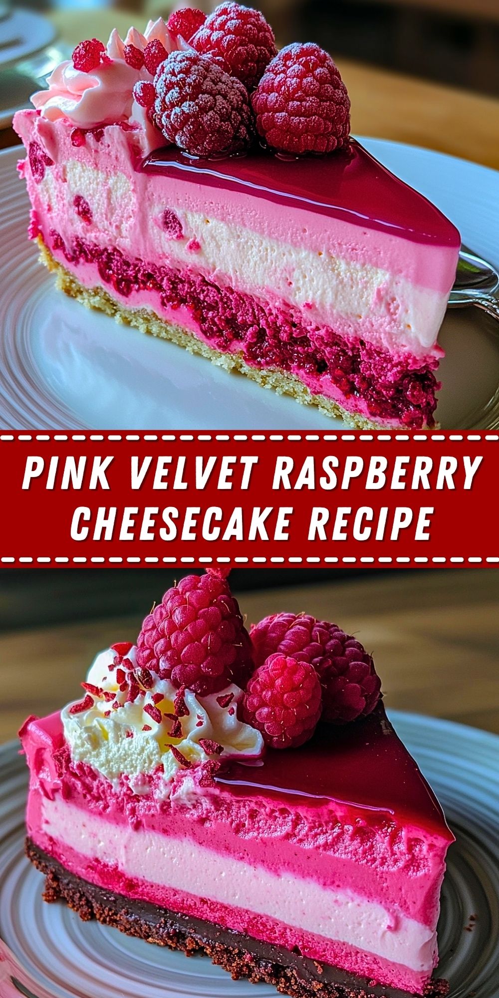 Pink Velvet Raspberry Cheesecake