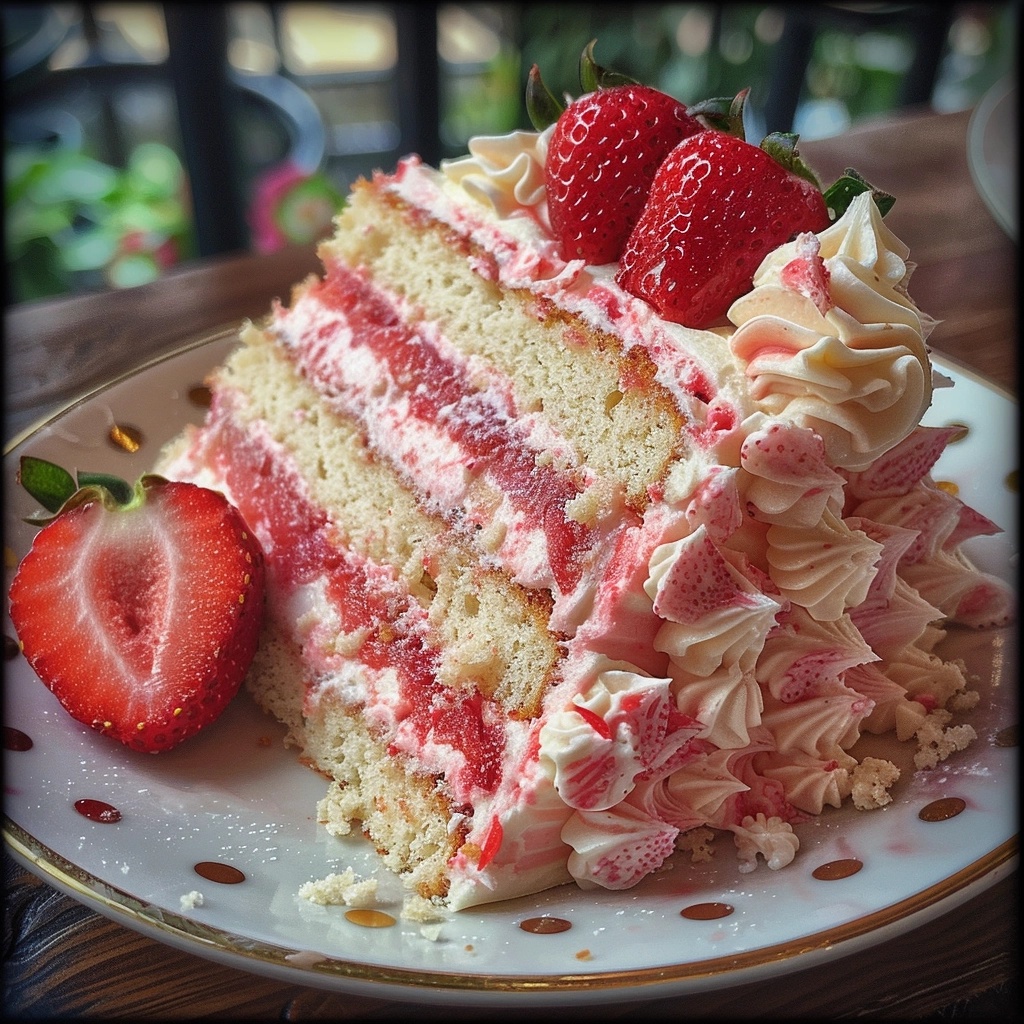 Strawberry Seismic Cake