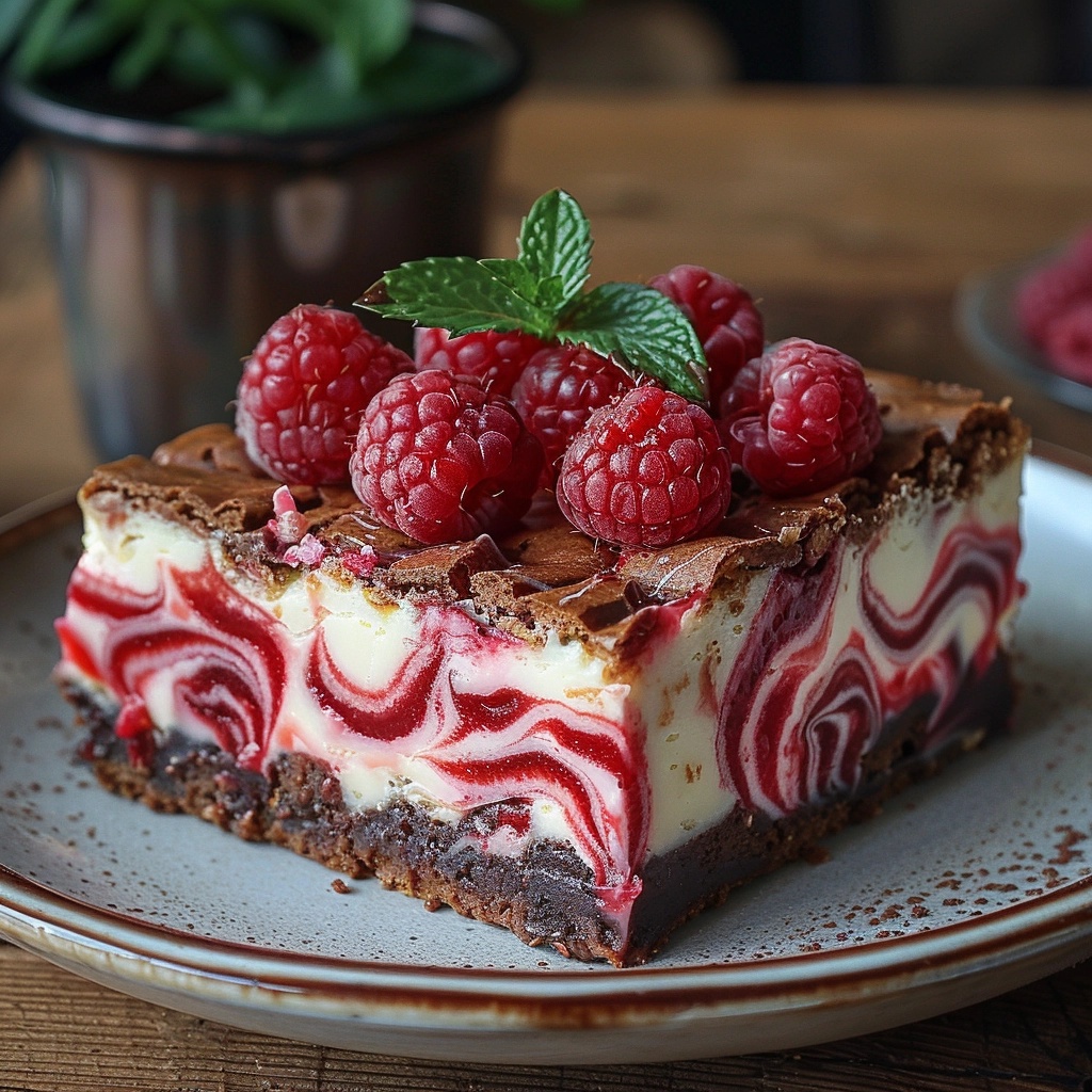 Raspberry Ripple Cheesecake Brownies